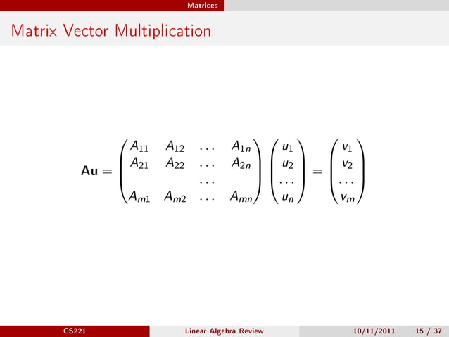 Cs221 linear algebra | PPT