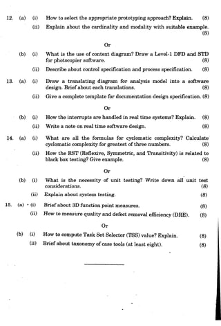 Cs2301 softwareengineering-may-jun-07 | PDF