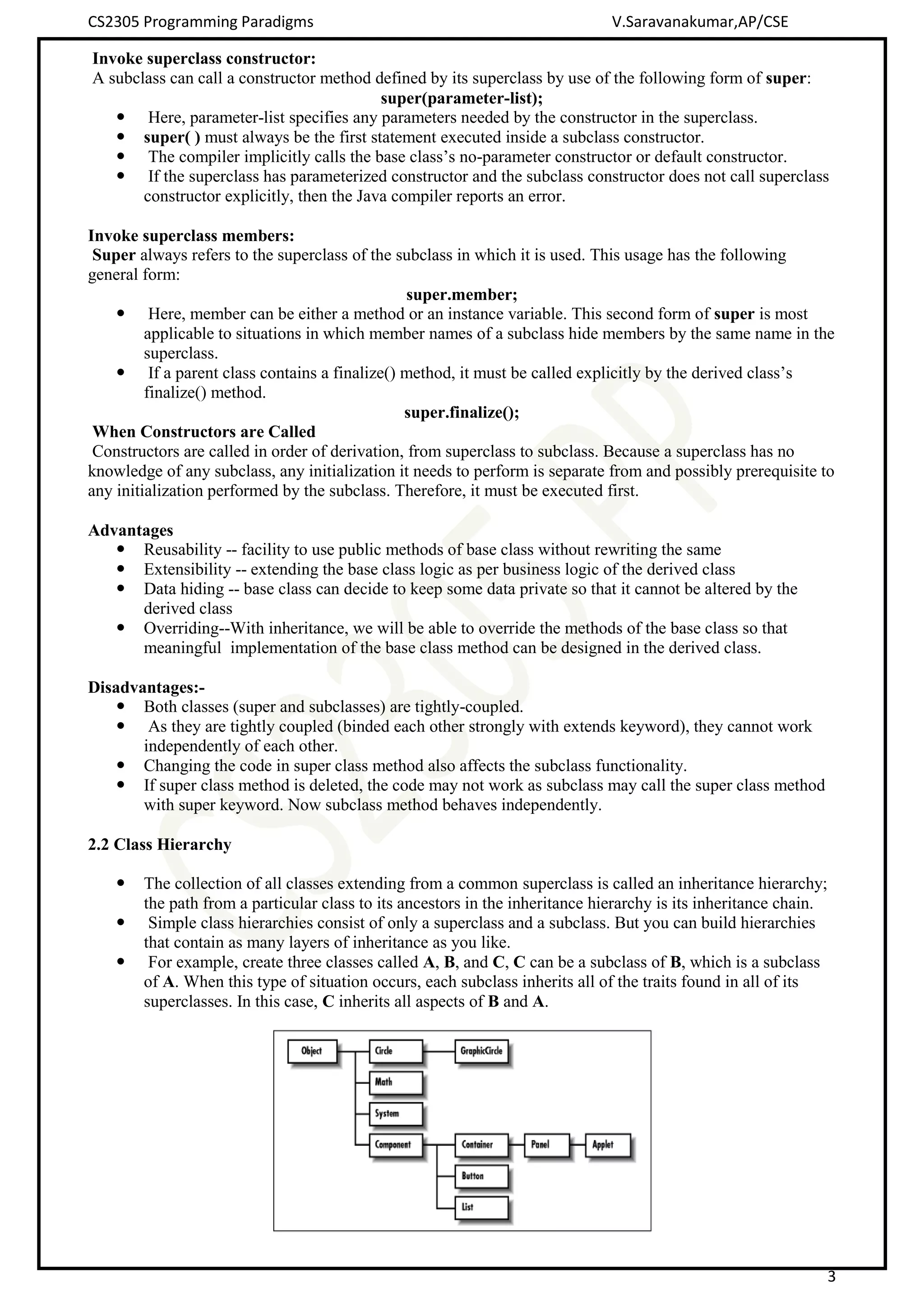 Cs2305 Programming Paradigms Lecturer Notes Pdf