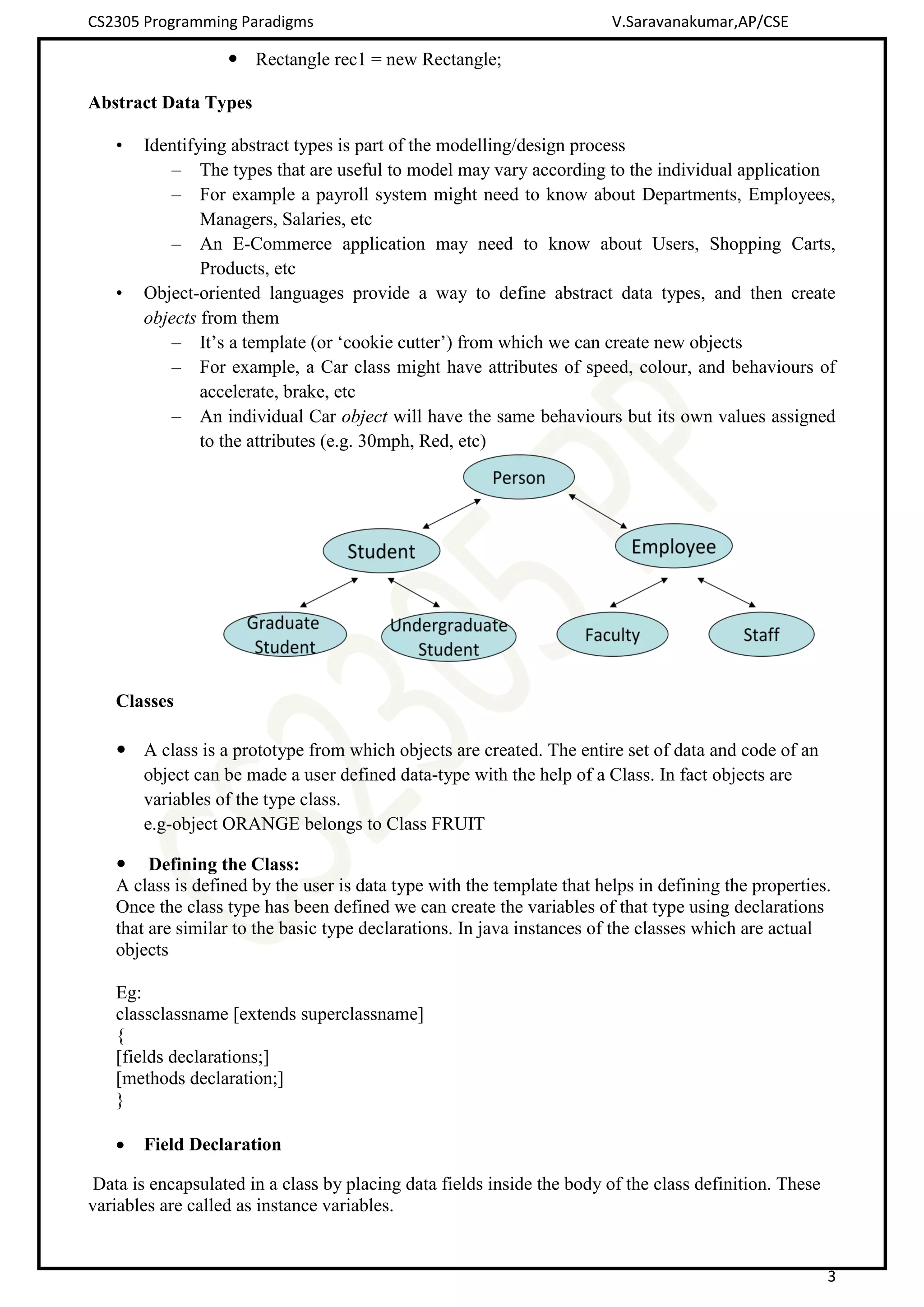 Cs2305 Programming Paradigms Lecturer Notes Pdf