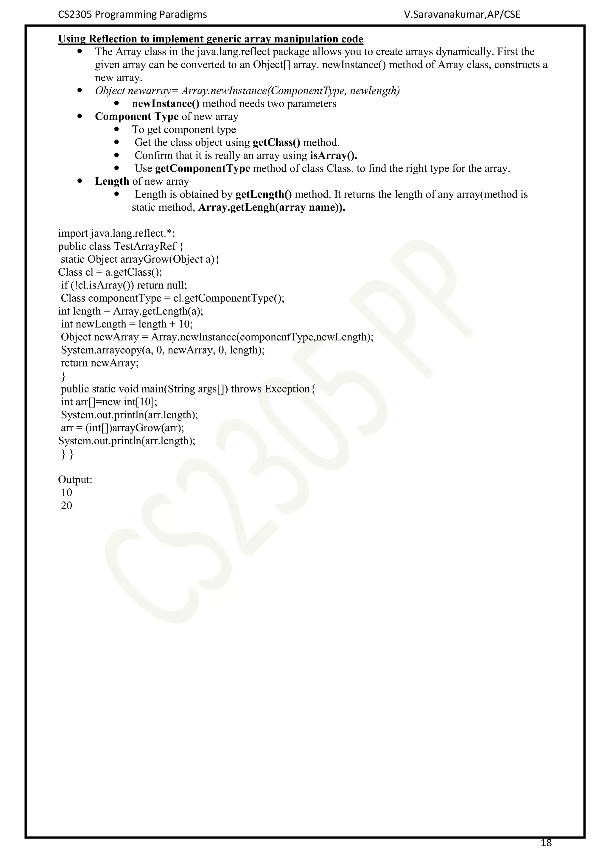 Cs2305 Programming Paradigms Lecturer Notes Pdf