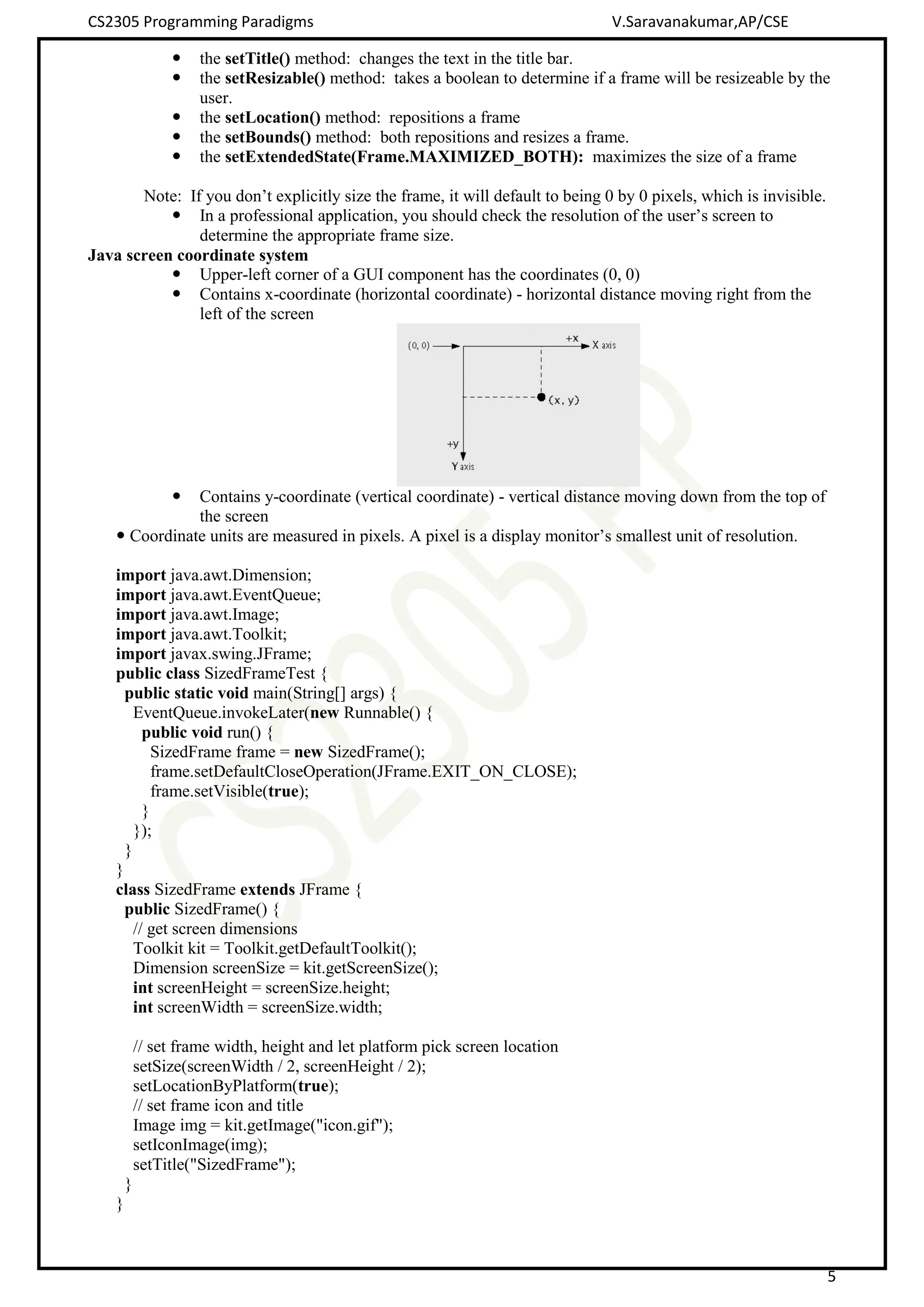 Cs2305 Programming Paradigms Lecturer Notes Pdf