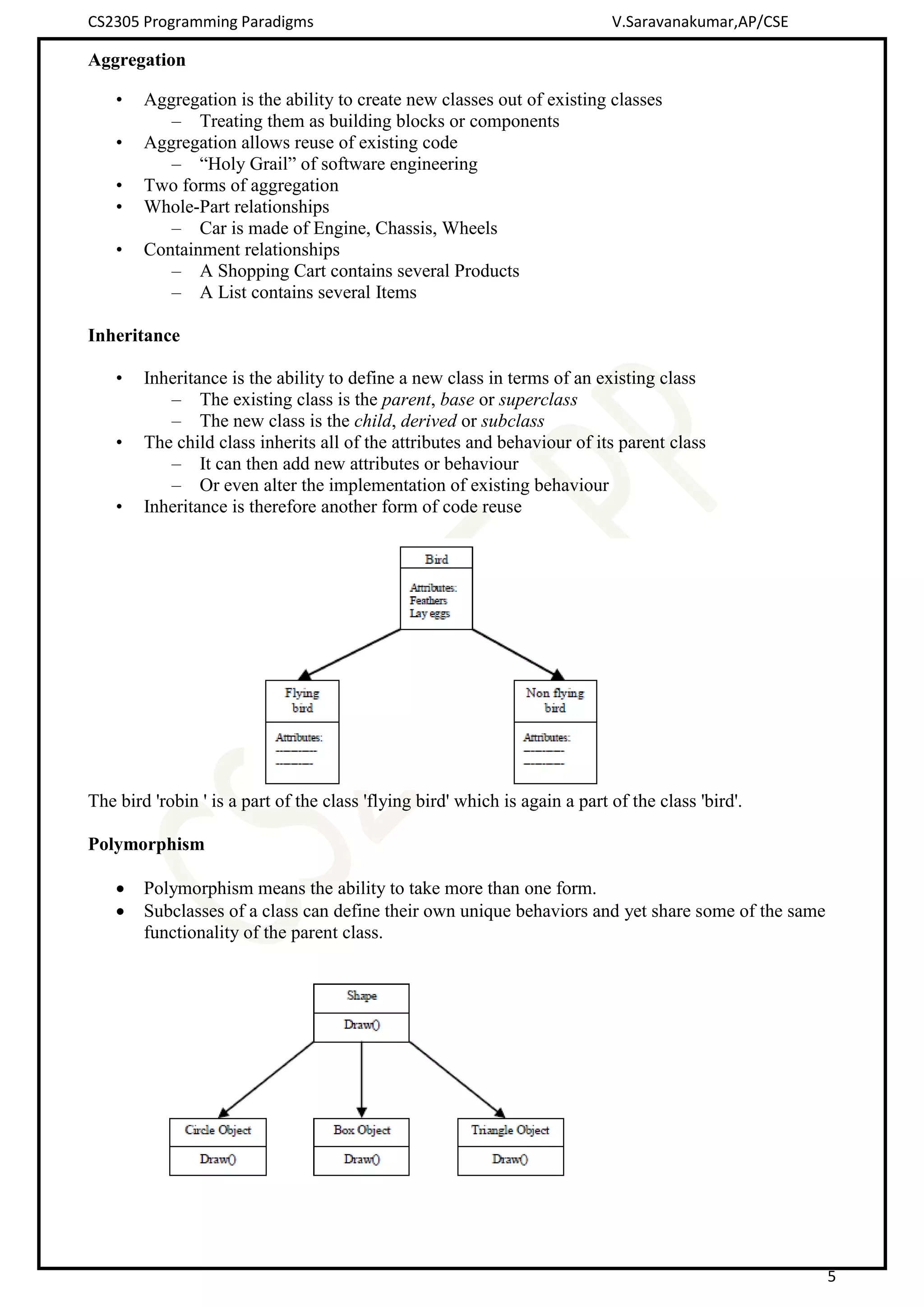 Cs2305 Programming Paradigms Lecturer Notes Pdf