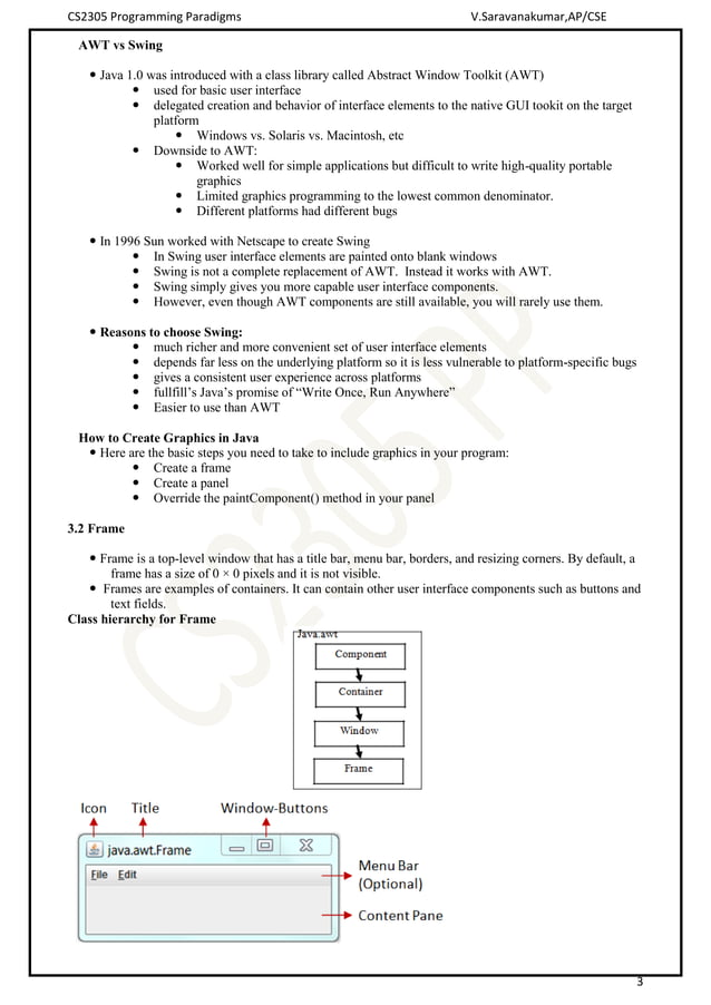Cs2305 Programming Paradigms Lecturer Notes Pdf