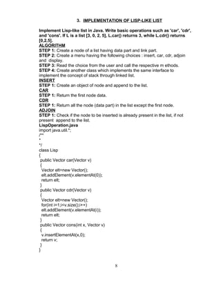 CS2309 JAVA LAB MANUAL | DOC | Programming Languages | Computing