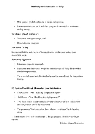 Cs 2352 object oriented analysis and design | PDF