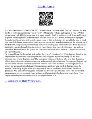 Cs 2401 Unit 1 | PDF