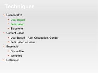 Recommendation Engine using Apache Mahout | PPT