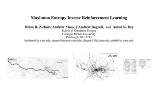 Inverse Reinforcement Learning CS 285: Deep Reinforcement Learning, Decision Making, and Control ...