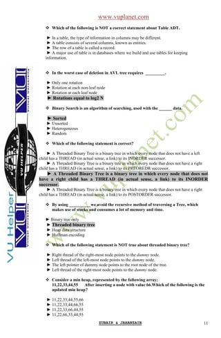 Cs301 mid-term-mega-file | PDF