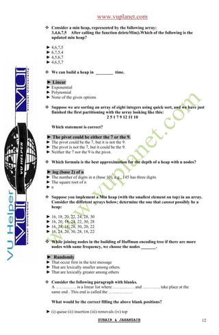 Cs301 mid-term-mega-file | PDF