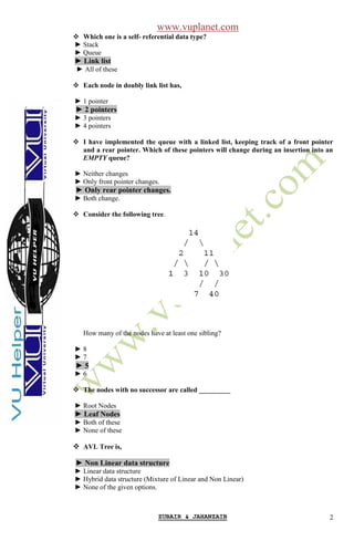 Cs301 Mid Term Mega File Pdf
