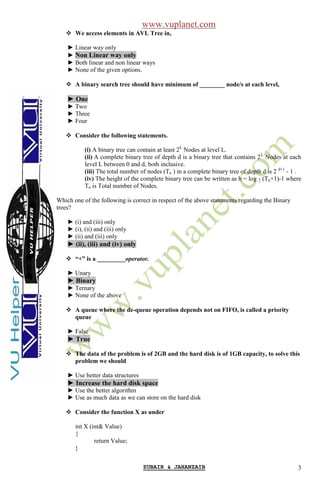Cs301 mid-term-mega-file | PDF