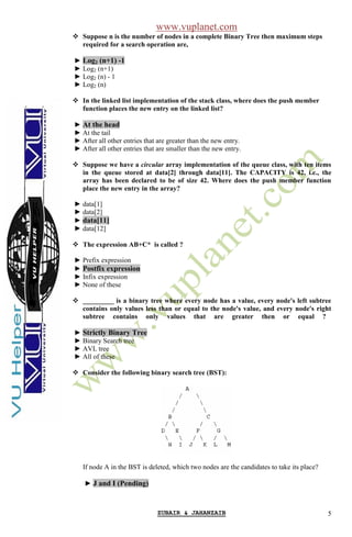 Cs301 mid-term-mega-file | PDF