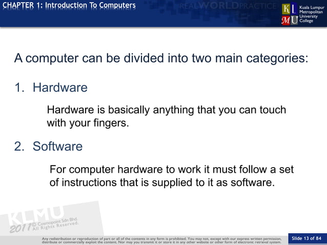 Introduction To Computer | PDF | Operating Systems | Computer Software ...