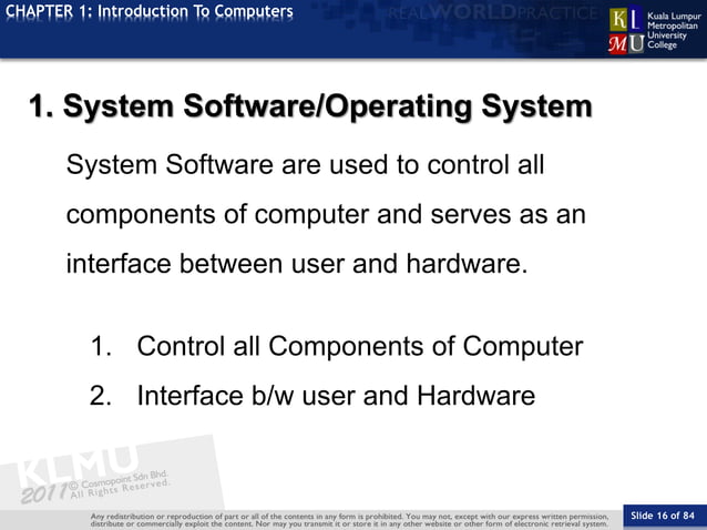 Introduction To Computer | PDF | Operating Systems | Computer Software ...