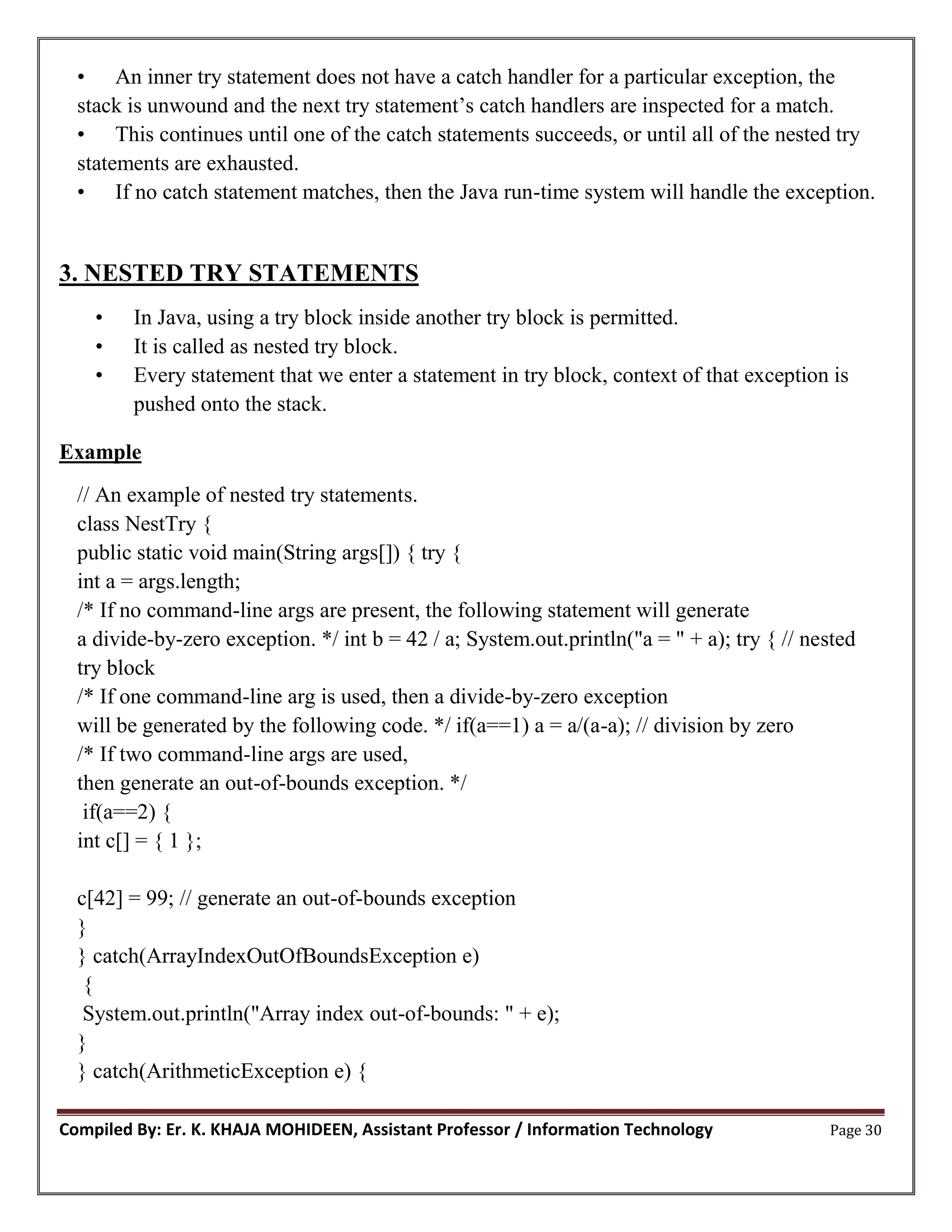 Cs3391 Oop Unit Iii Notes Final Pdf