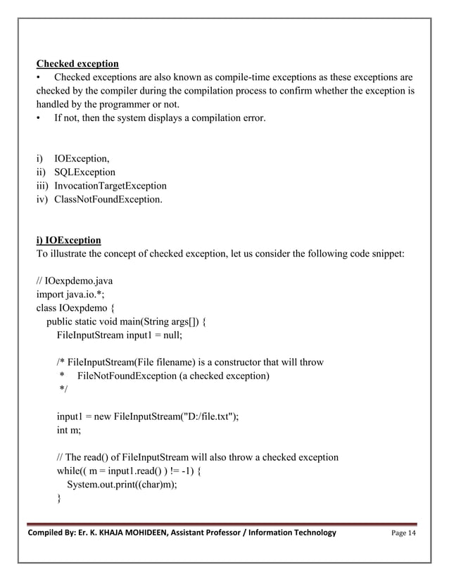 Cs3391 Oop Unit Iii Notes Final Pdf