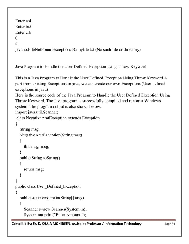 Cs3391 Oop Unit Iii Notes Final Pdf