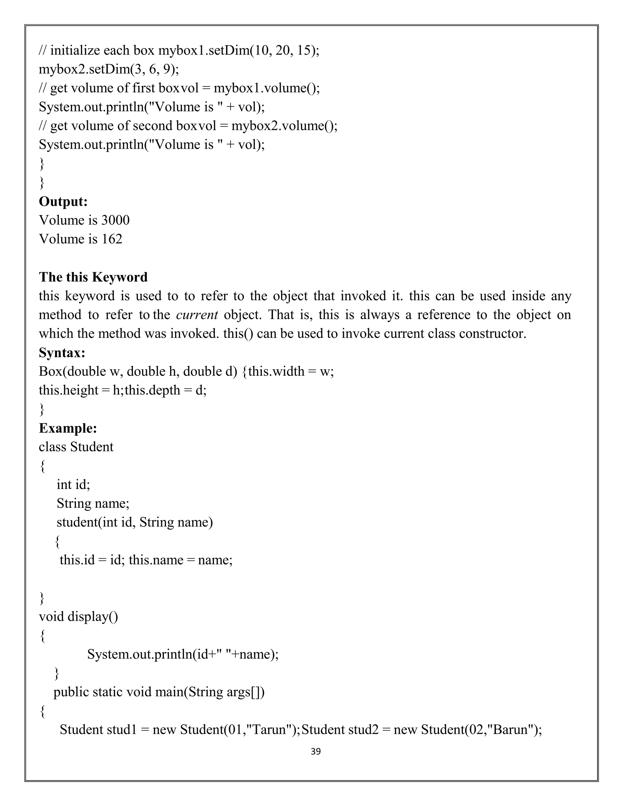 CS3391 -OOP -UNIT – I NOTES FINAL.pdf | Programming Languages | Computing