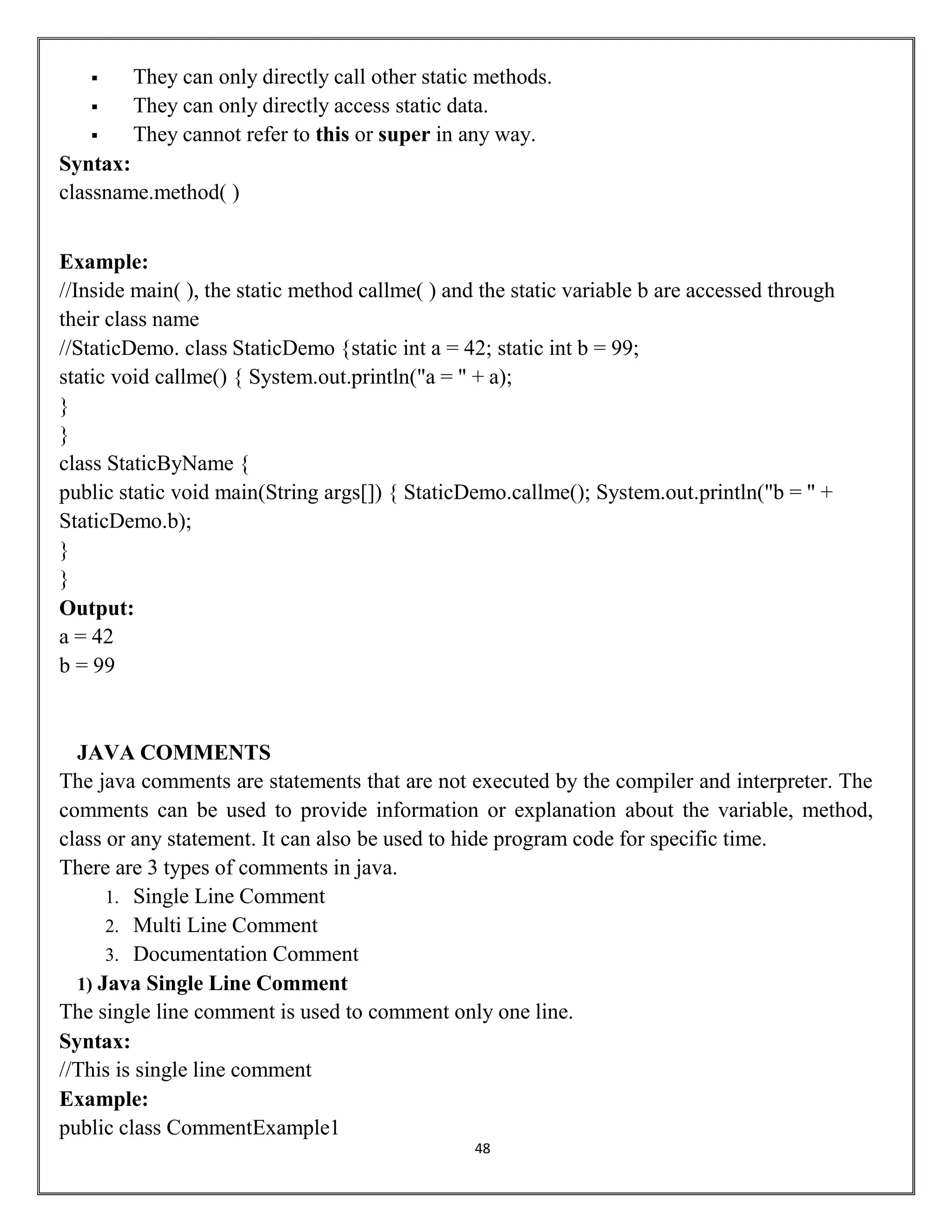 CS3391 -OOP -UNIT – I NOTES FINAL.pdf | Programming Languages | Computing