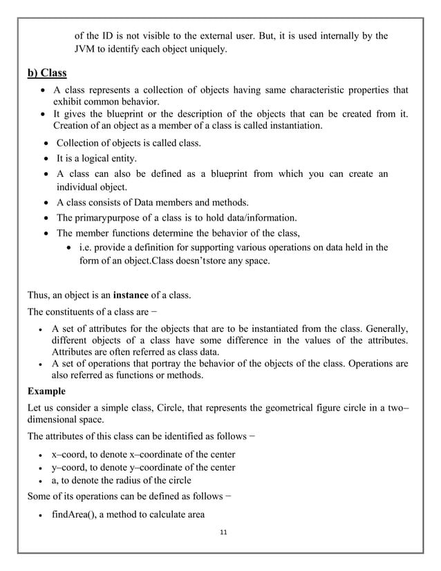 Cs3391 Oop Unit I Notes Finalpdf Programming Languages Computing