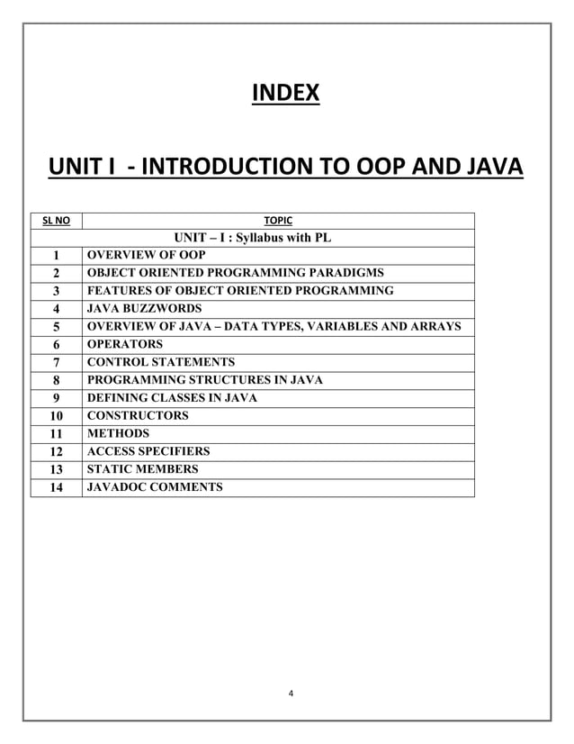 Cs3391 Oop Unit I Notes Finalpdf Programming Languages Computing