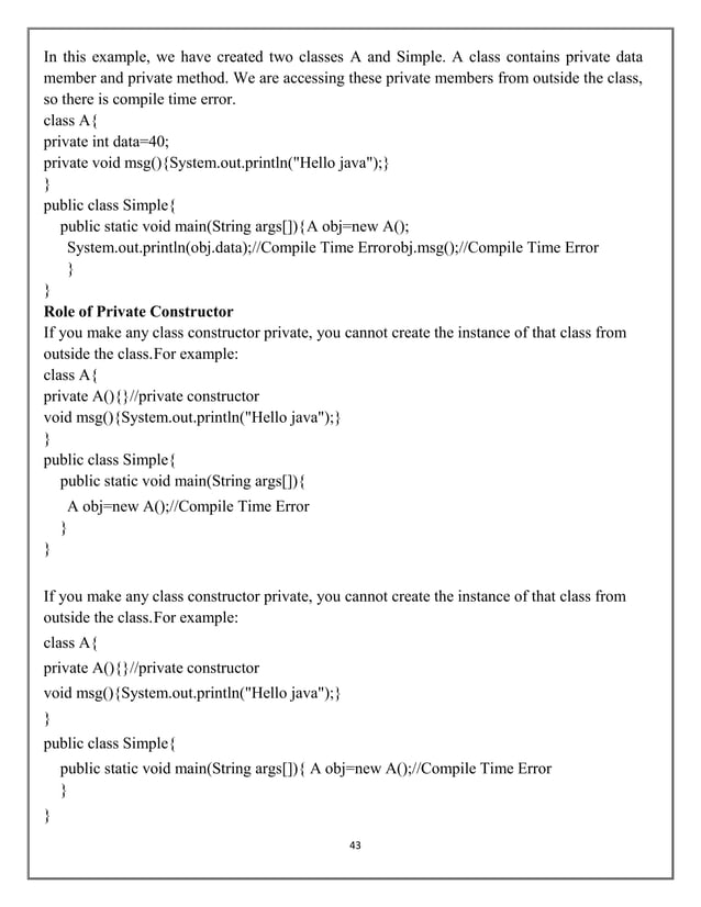 CS3391 -OOP -UNIT – I NOTES FINAL.pdf | Programming Languages | Computing