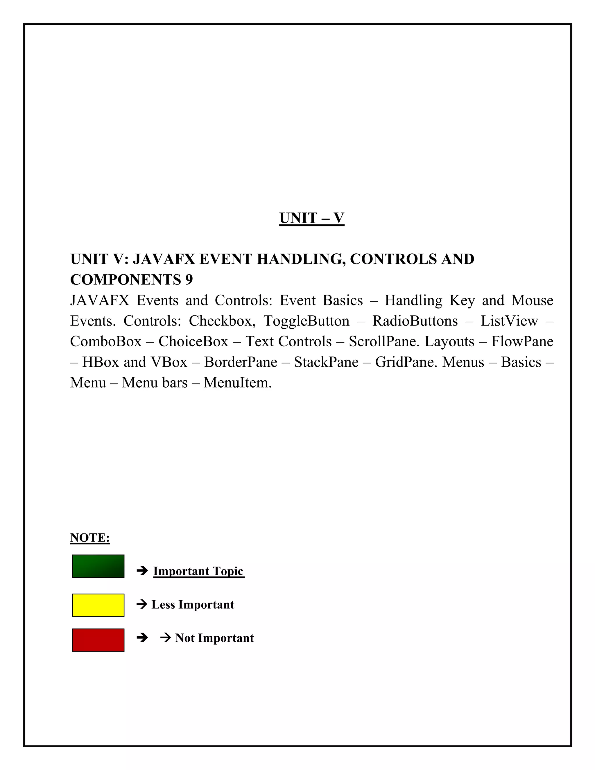 CS3391 -OOP -UNIT – V NOTES FINAL.pdf