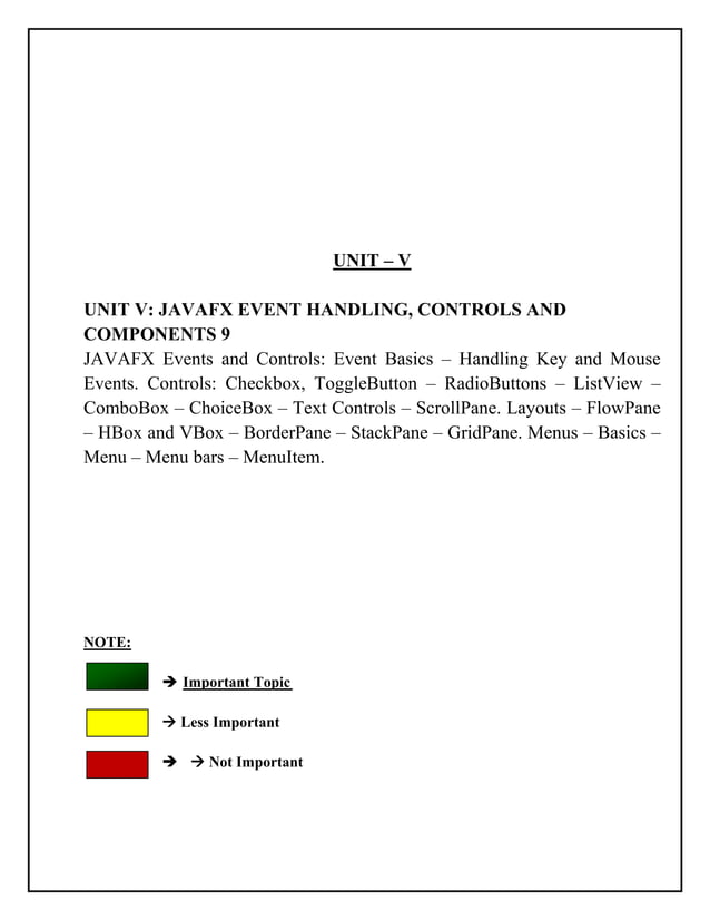 CS3391 -OOP -UNIT – V NOTES FINAL.pdf