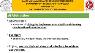CS3391 OOP UT-I T3 FEATURES OF OBJECT ORIENTED PROGRAMMING | PPT