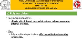 CS3391 OOP UT-I T3 FEATURES OF OBJECT ORIENTED PROGRAMMING | PPT