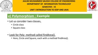 CS3391 OOP UT-I T3 FEATURES OF OBJECT ORIENTED PROGRAMMING | PPT