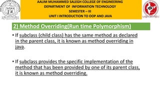 CS3391 OOP UT-I T3 FEATURES OF OBJECT ORIENTED PROGRAMMING | PPTX