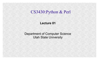 Python lecture 01 | PPT