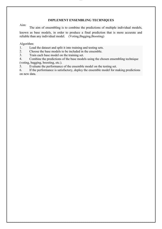 Cs3491 Ai And Ml Lab Manual Cs3491 R2021 Pdf