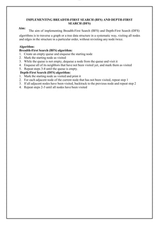 CS3491-AI and ML lab manual cs3491 r2021 | DOCX