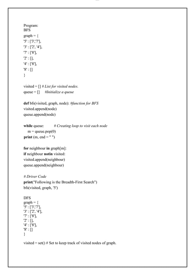 CS3491-AI and ML lab manual cs3491 r2021 | DOCX