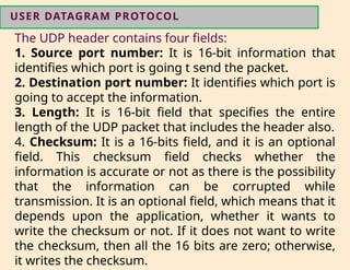 CS3591- Computer Networks Unit-2 Transport layer | PPTX