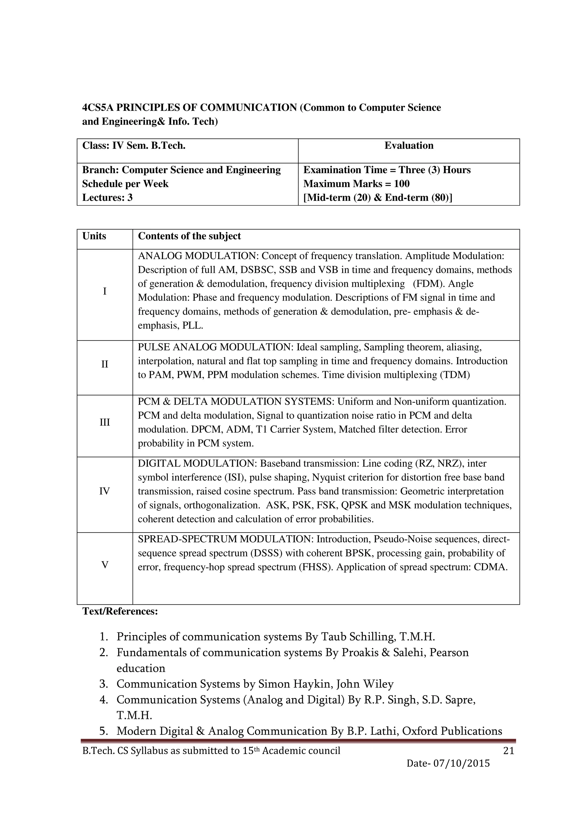 rtu cs branch syllabus | PDF