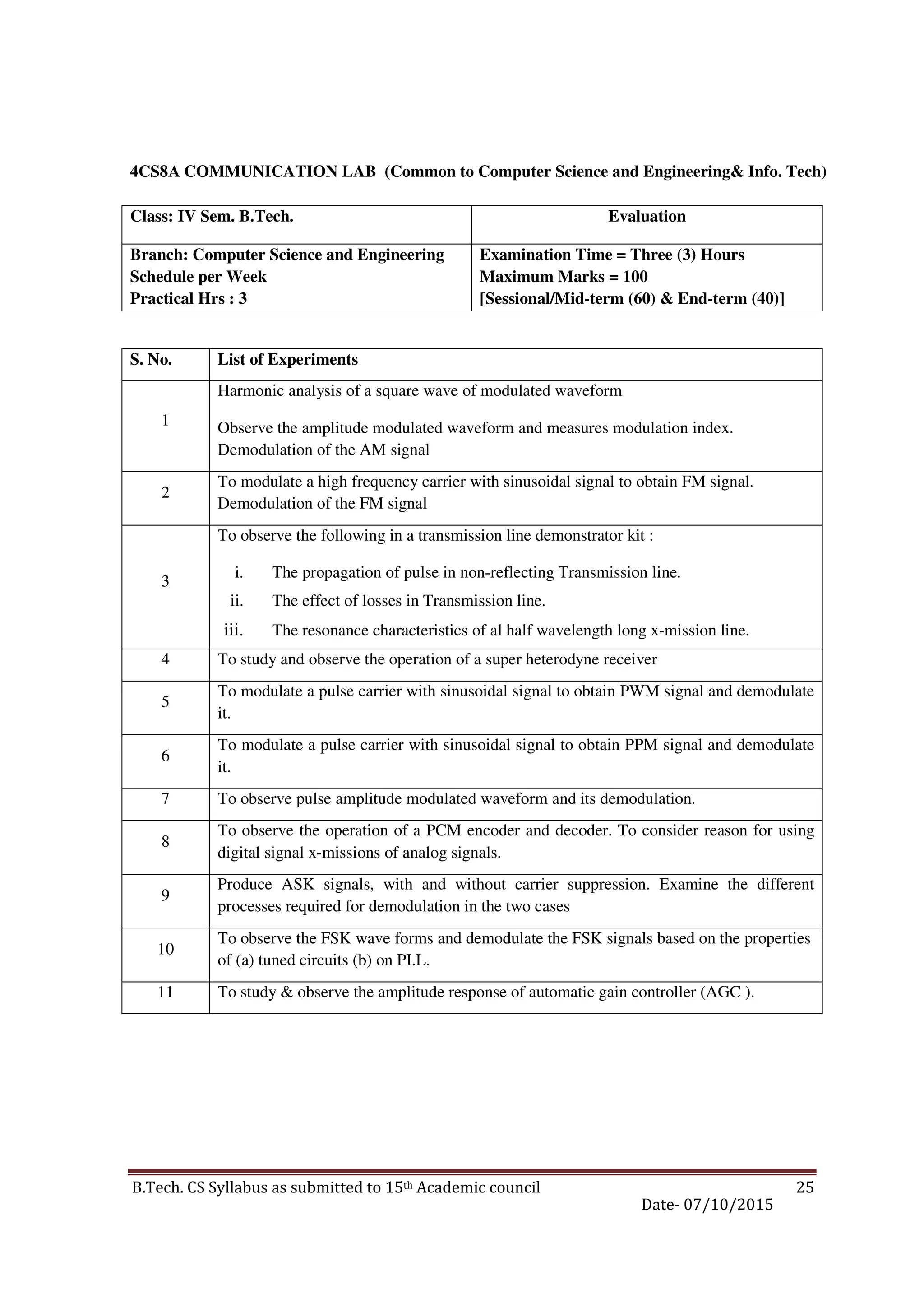 rtu cs branch syllabus | PDF