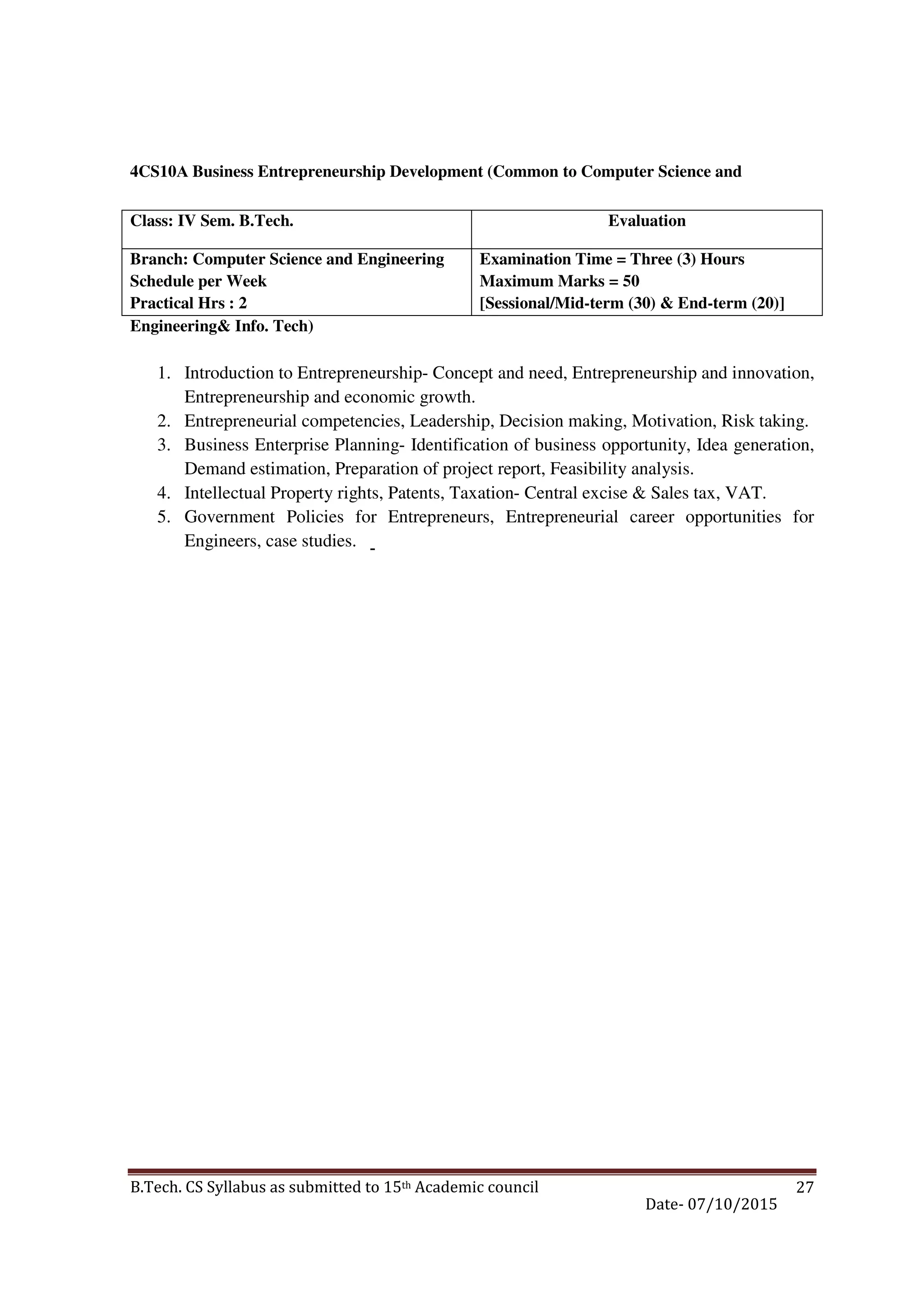 rtu cs branch syllabus | PDF