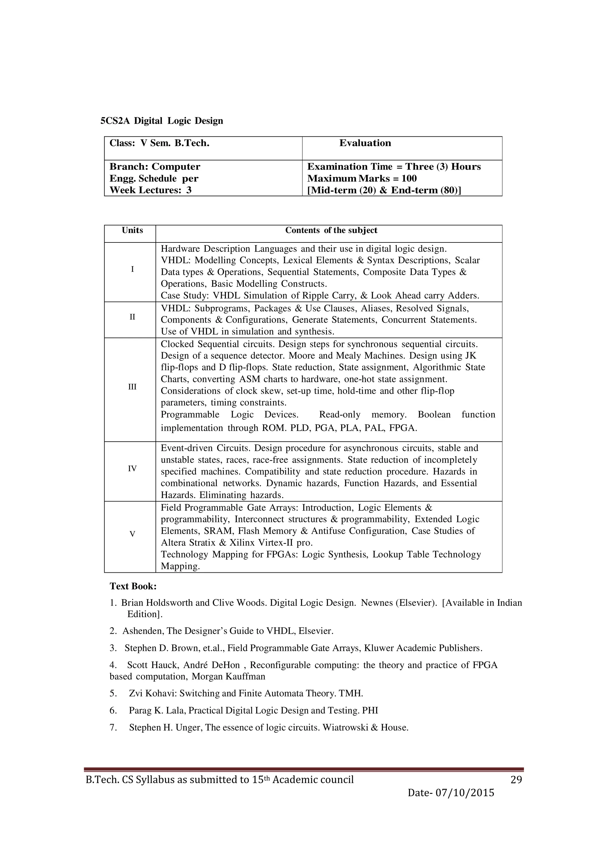 rtu cs branch syllabus | PDF