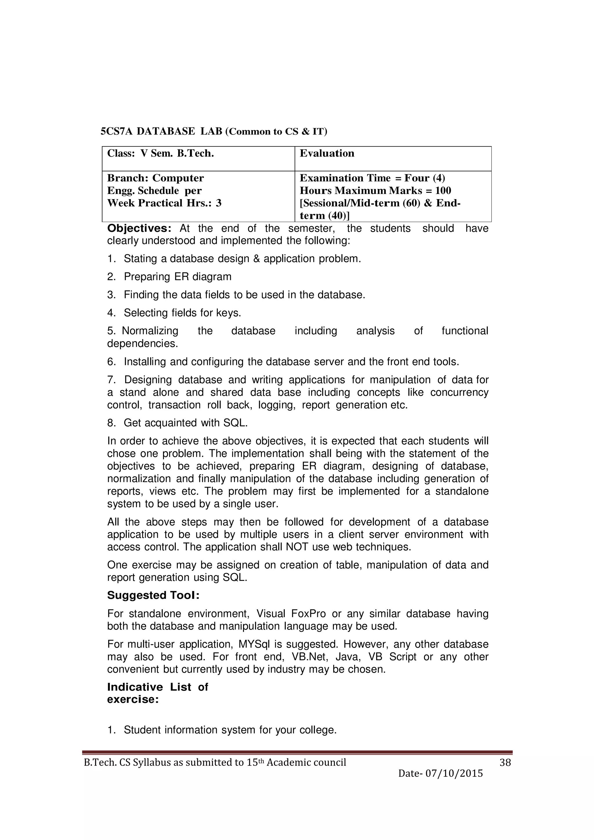 rtu cs branch syllabus | PDF