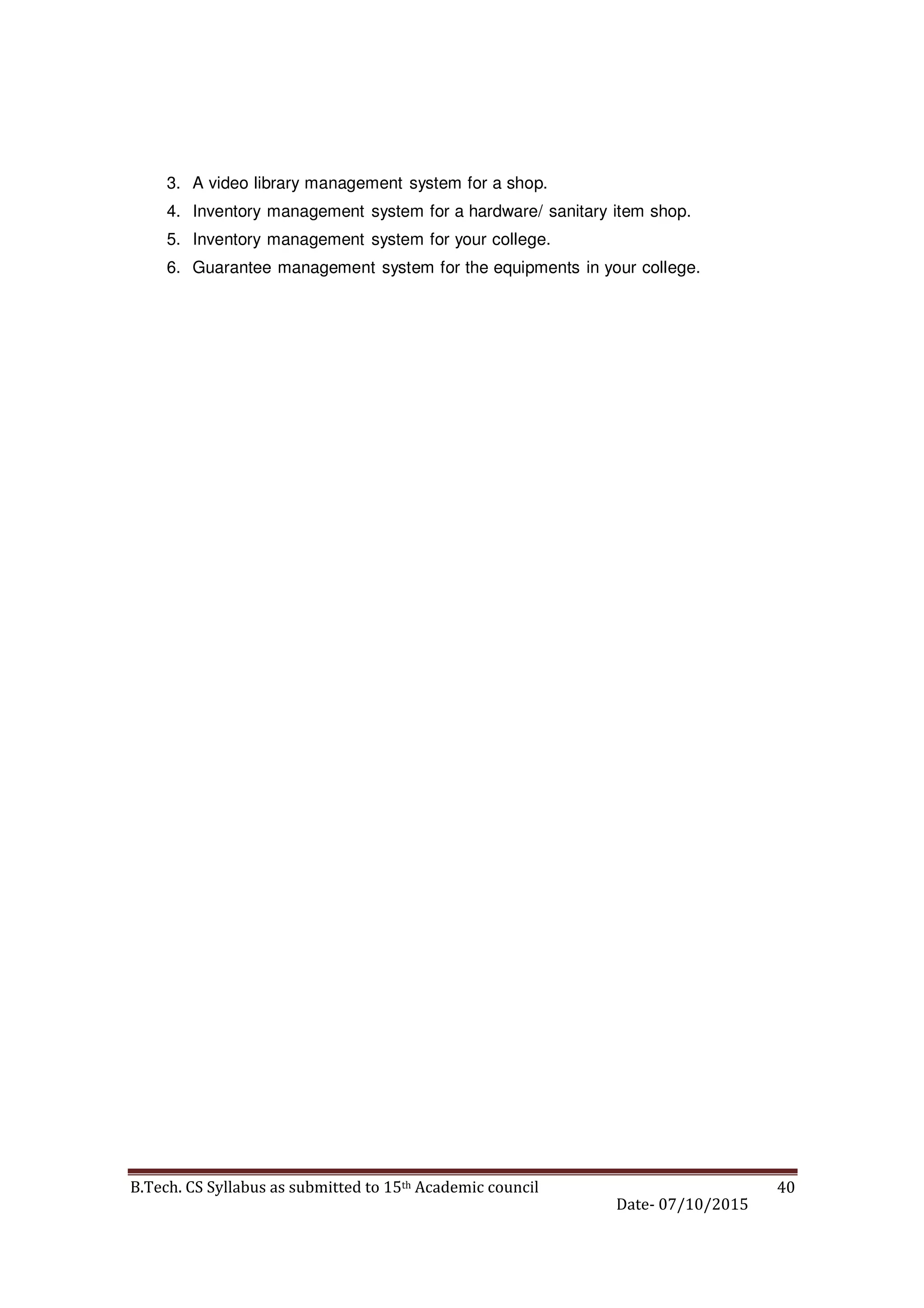 rtu cs branch syllabus | PDF
