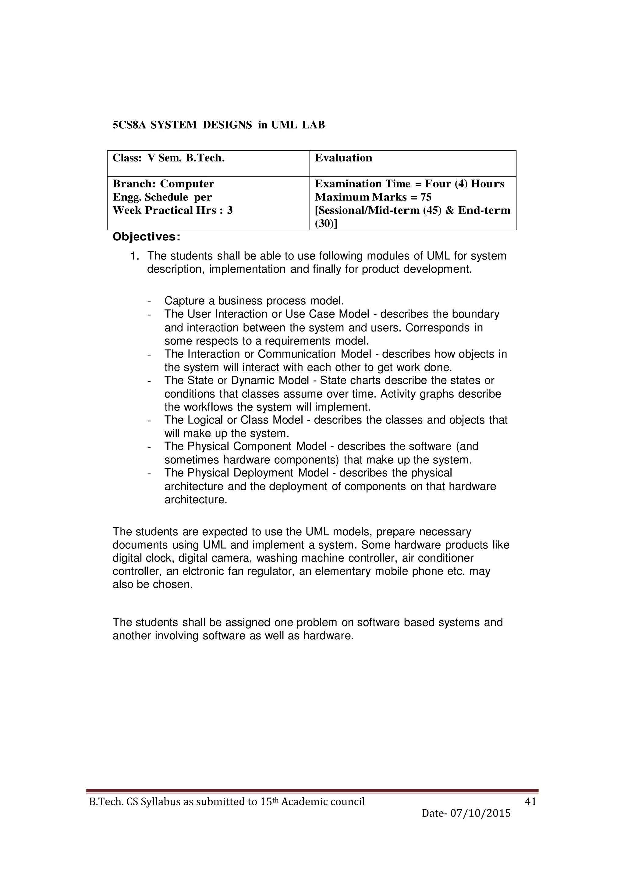 rtu cs branch syllabus | PDF