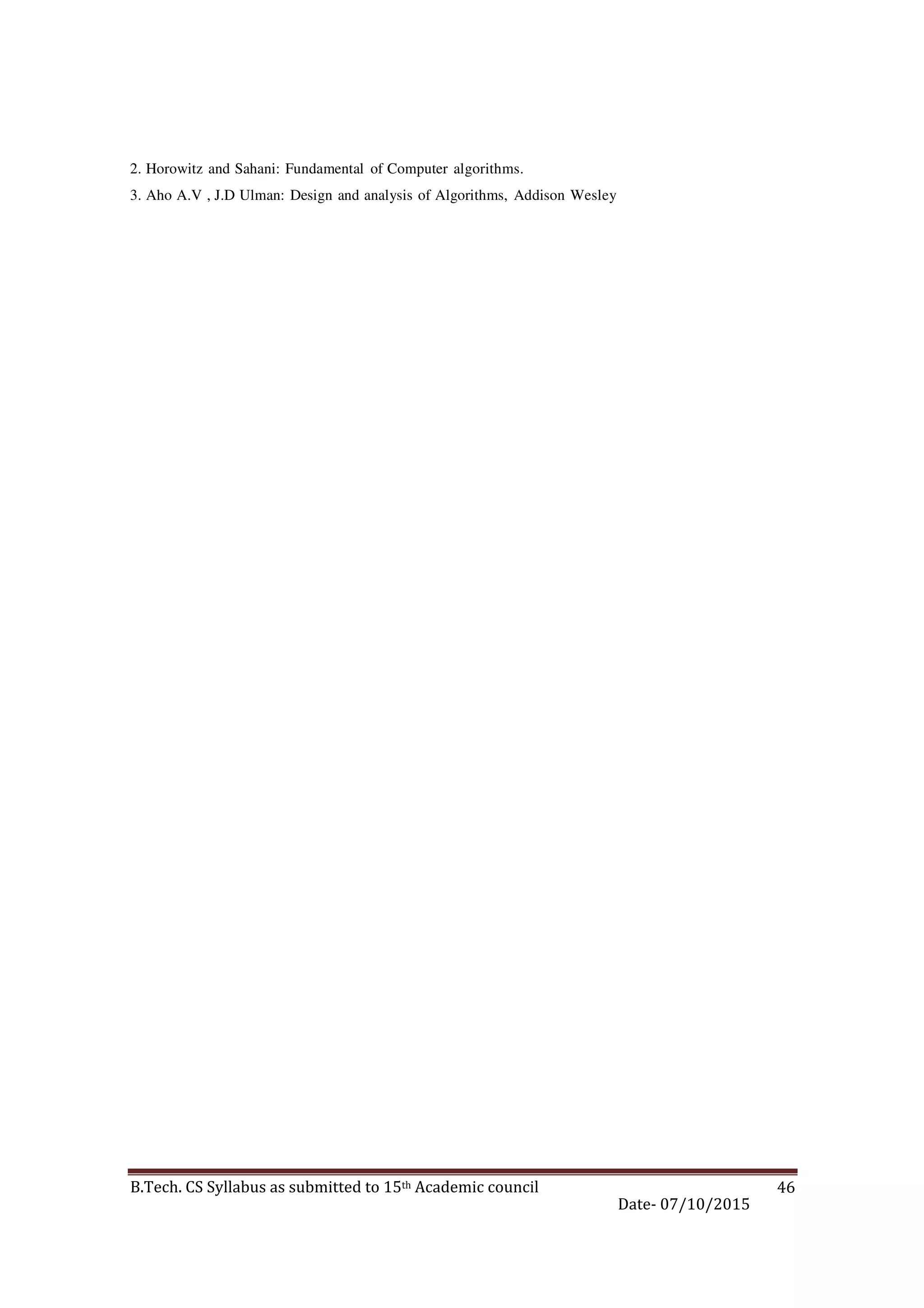 rtu cs branch syllabus | PDF