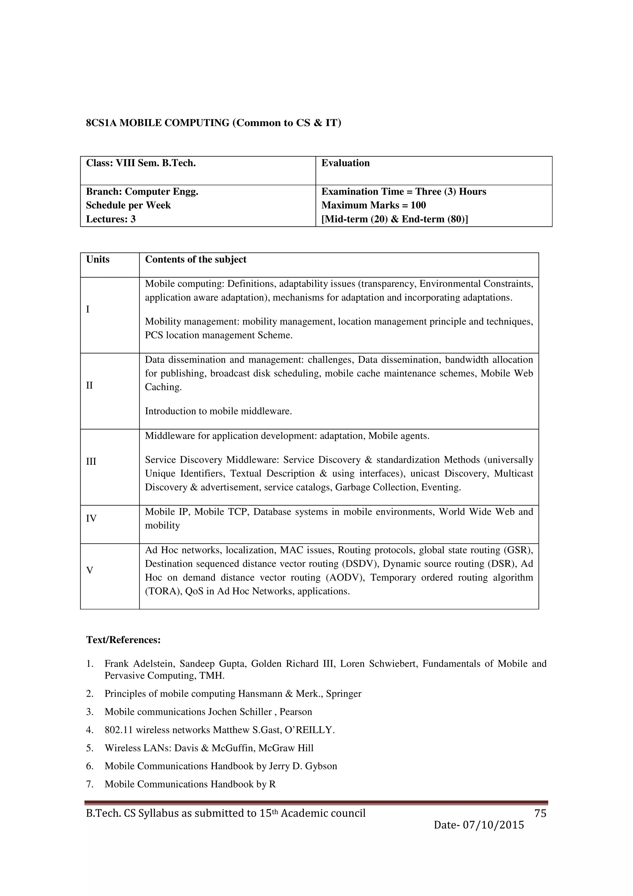 rtu cs branch syllabus | PDF