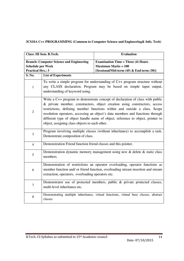 rtu cs branch syllabus | PDF