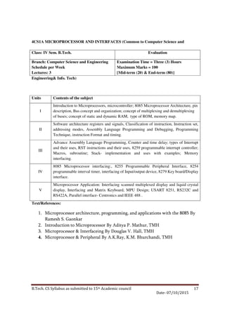 rtu cs branch syllabus | PDF